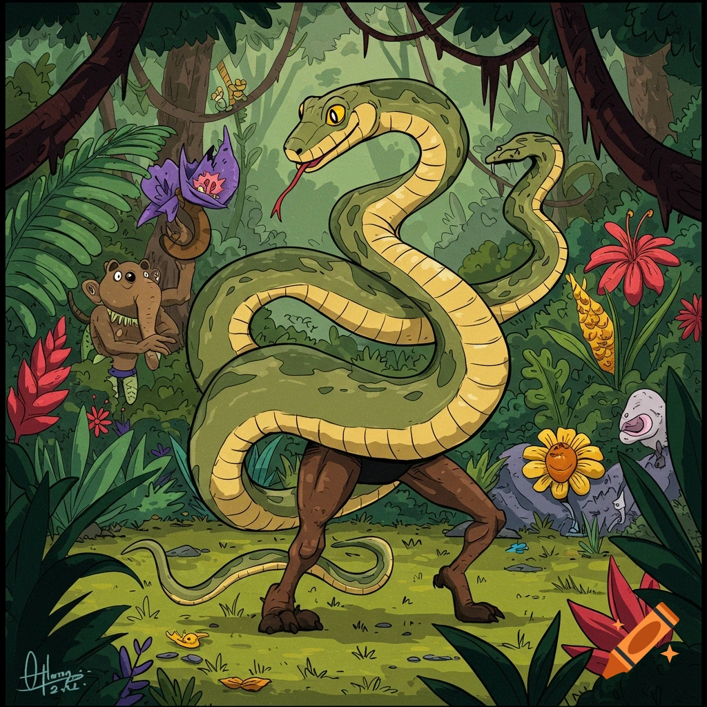 Snakes hold 'Leave No Snake Behind' signs in a psychedelic 1960s style ...