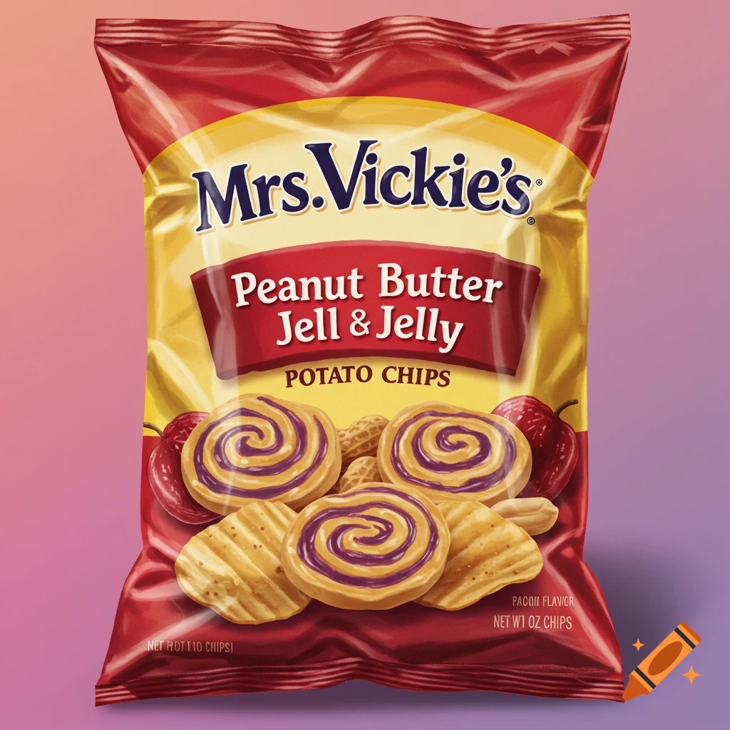 Ms. Vickie's Peanut Butter and Jelly Chips on Craiyon