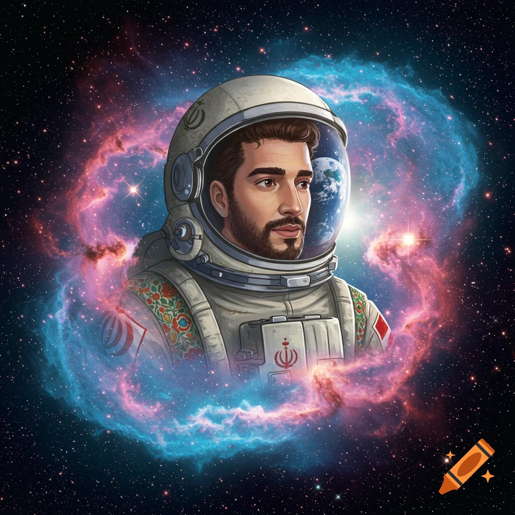 Emoji Smiley Astronaut in Space created on Craiyon