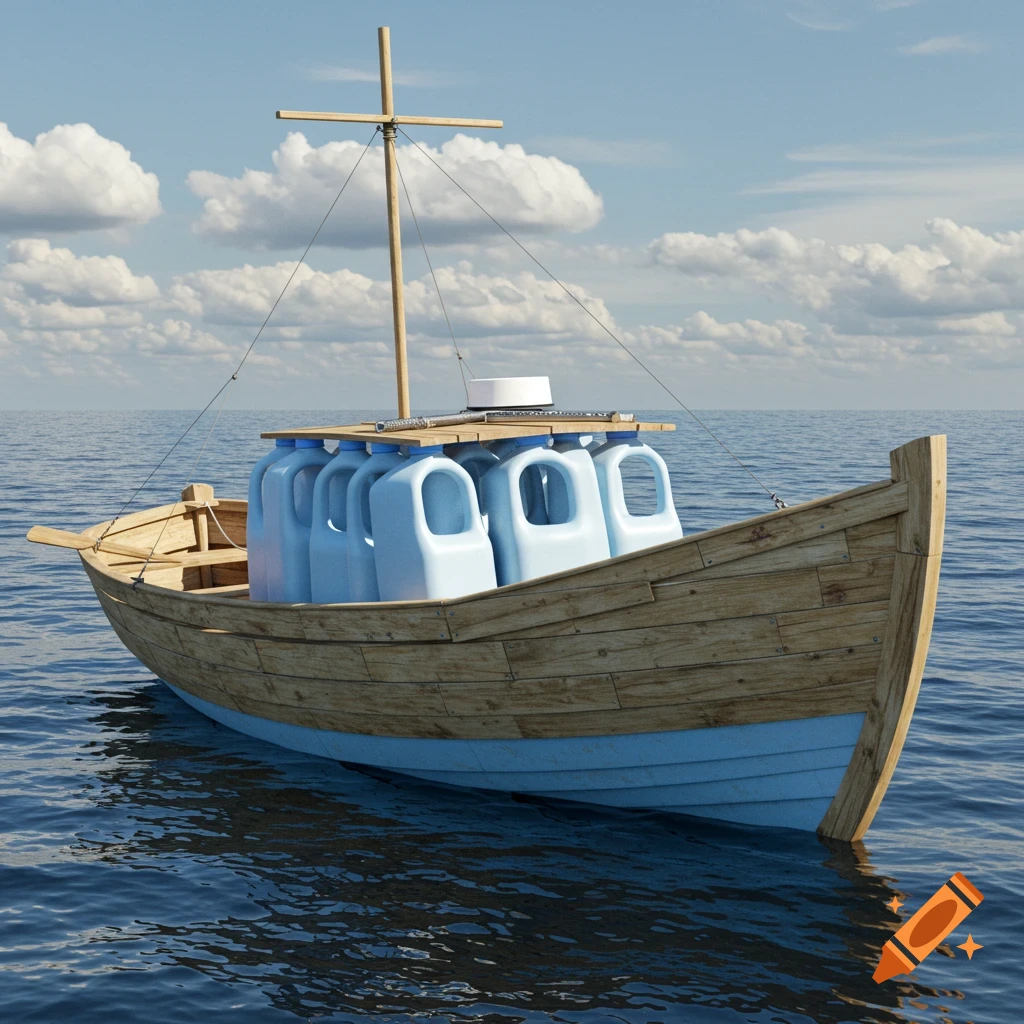 DIY boat made from hardware store supplies including a milk jug hull on ...