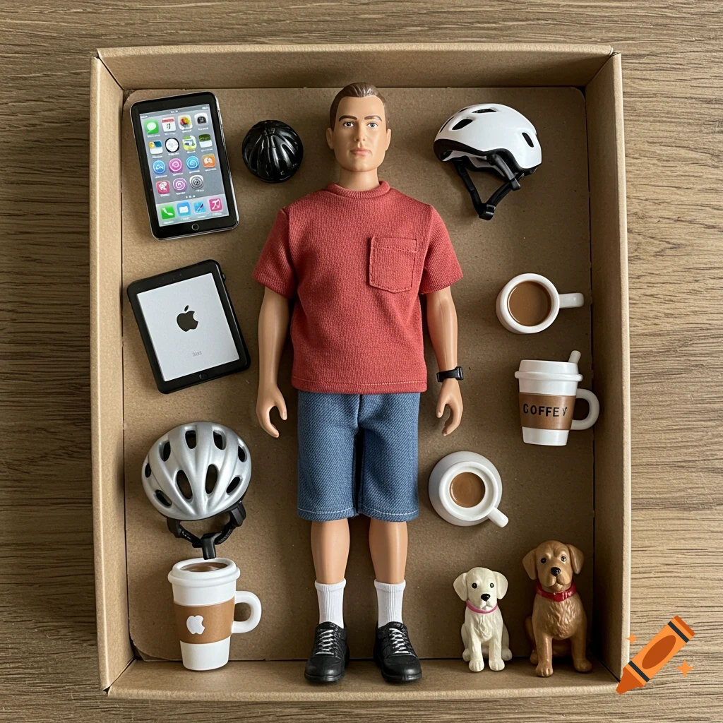 A social worker action figure of a blonde woman in a clear plastic ...