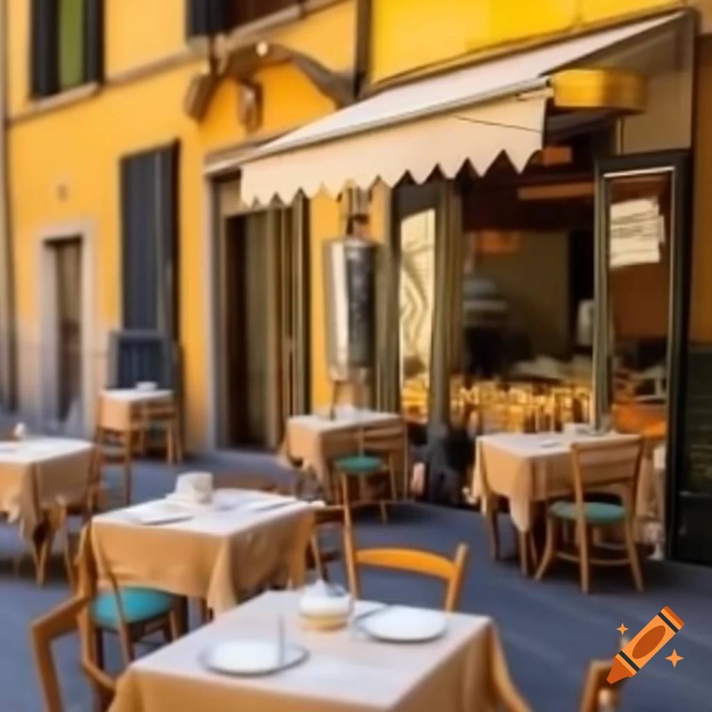 Charming cafe in Italy on Craiyon