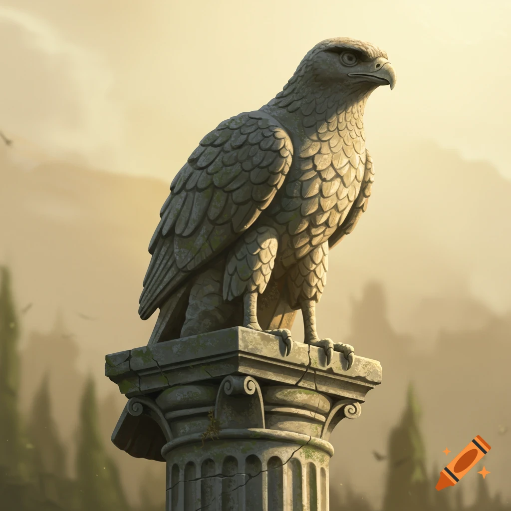 Photorealistic image of a feathered raptor based on scientific data on ...