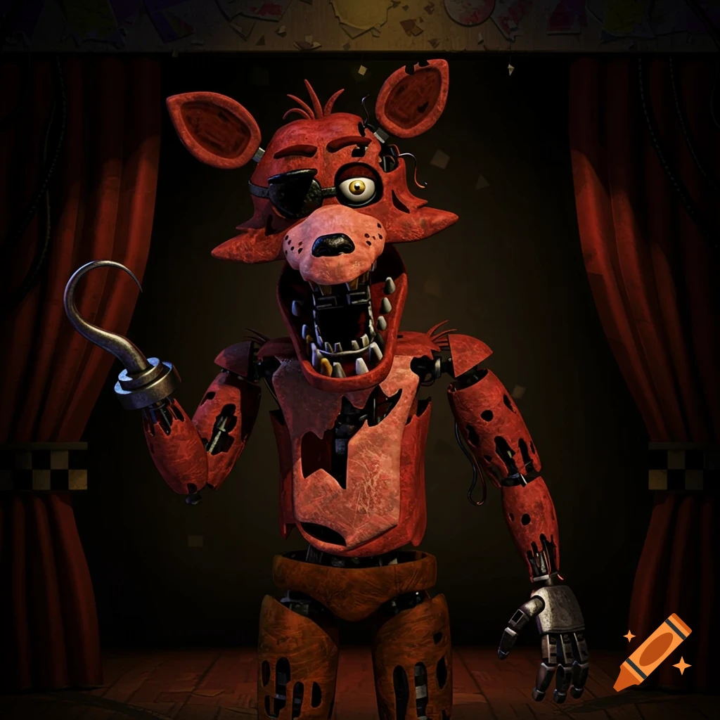 Freddy Fazbear with distorted features on Craiyon