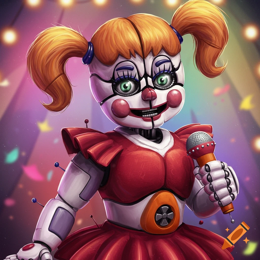 Circus Baby character on Craiyon