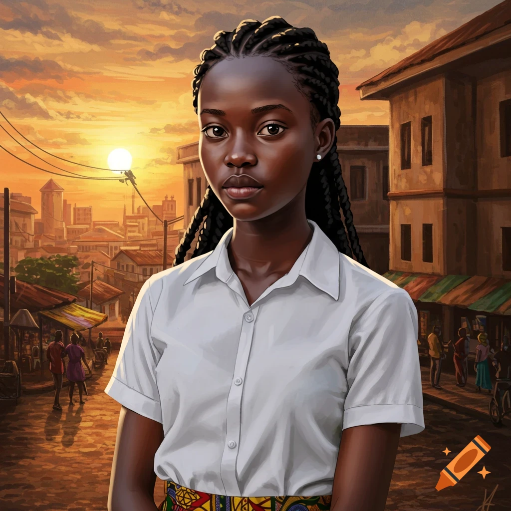 Portrait of a wealthy African high school student aspiring to be a ...