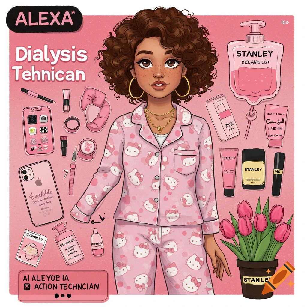 Alexa Dialysis Technician action figure in Barbie/Bratz style with pink ...