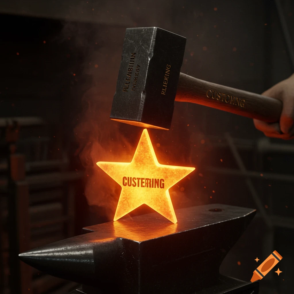 Logo of star being forged with hammer, Reliability Engineering on ...