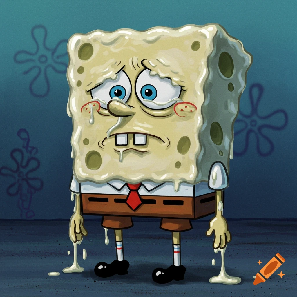 An angry Spongebob Squarepants points, with the words 'TOXIC' and ...