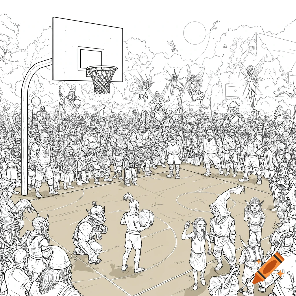 Isometric RPG concept art in pen and line art style on Craiyon