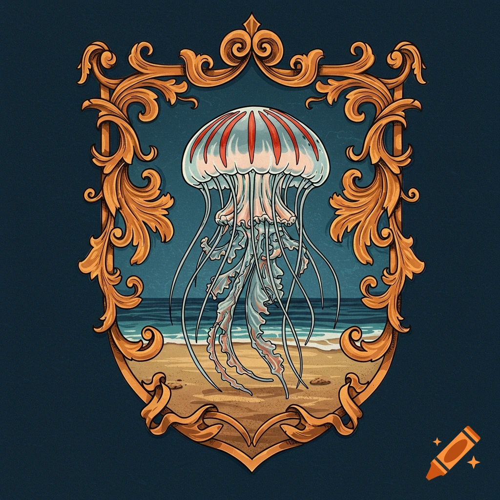 Family crest jellyfish on Craiyon