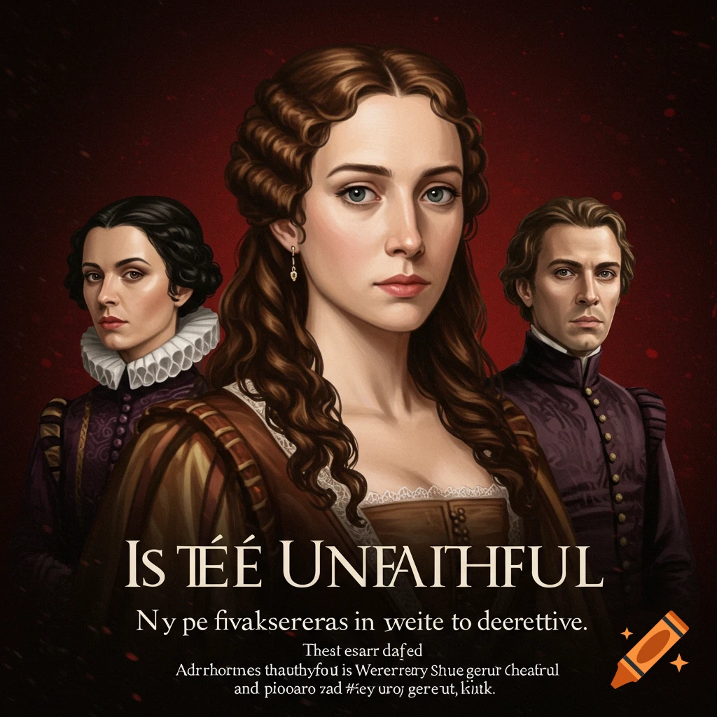 Fake Shakespearean ad for 'Is Tee Unfaithful' TV show on Craiyon