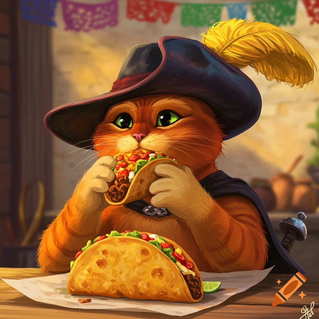 Mike Wazowski and Sulley from Monsters, Inc. holding a taco. Digital ...