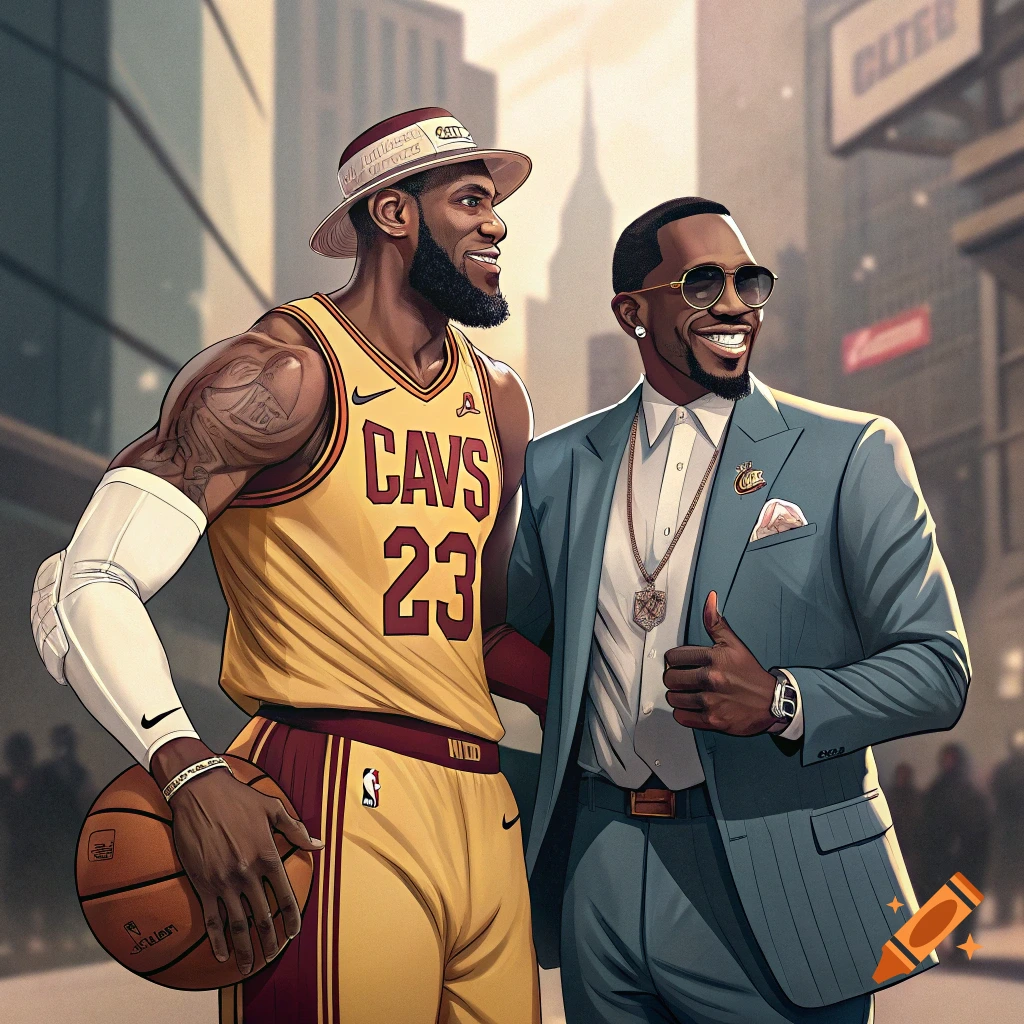 Diddy in a Barcelona jersey and Messi in a suit smile in a city street ...