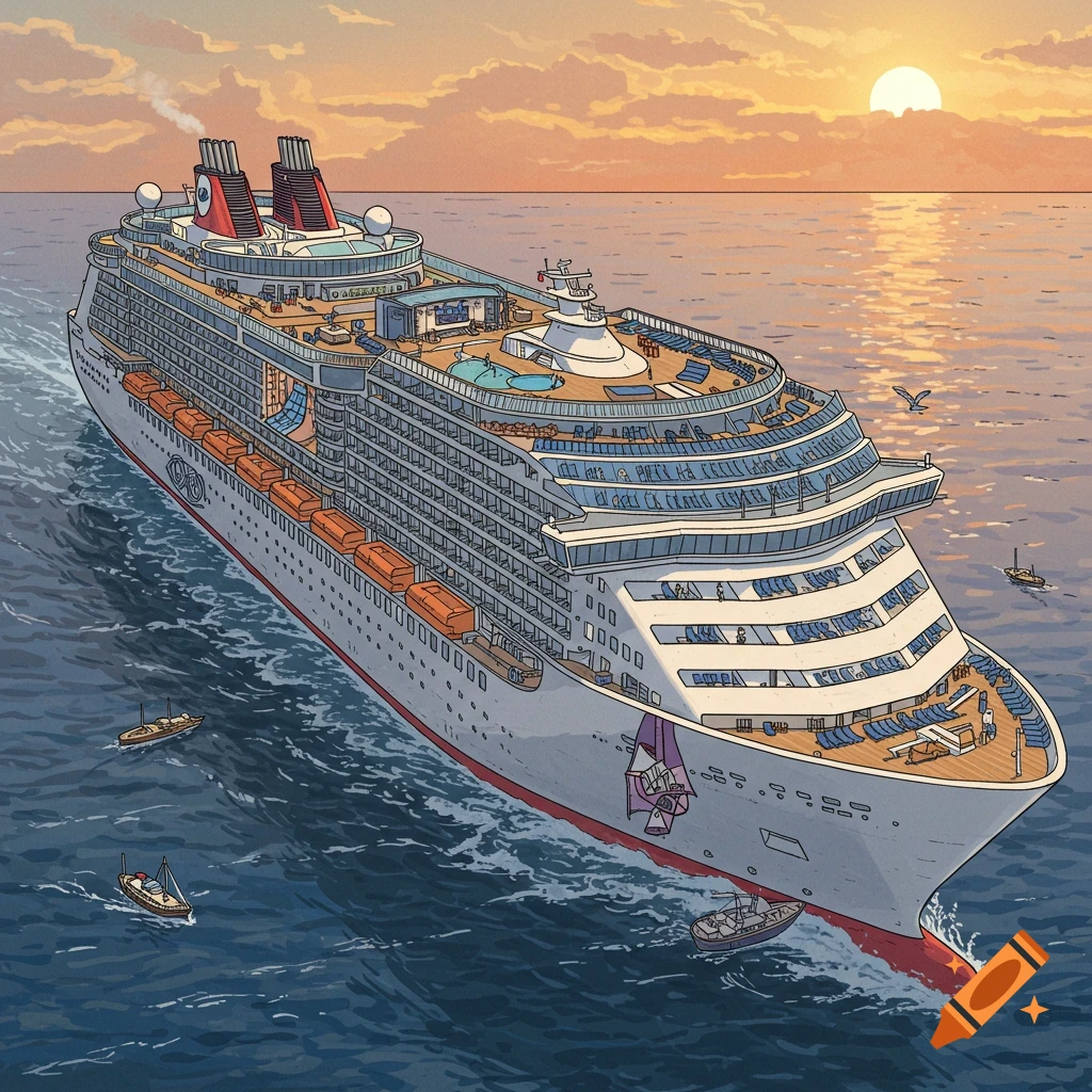 Zebra shaped like a cruise ship on Craiyon