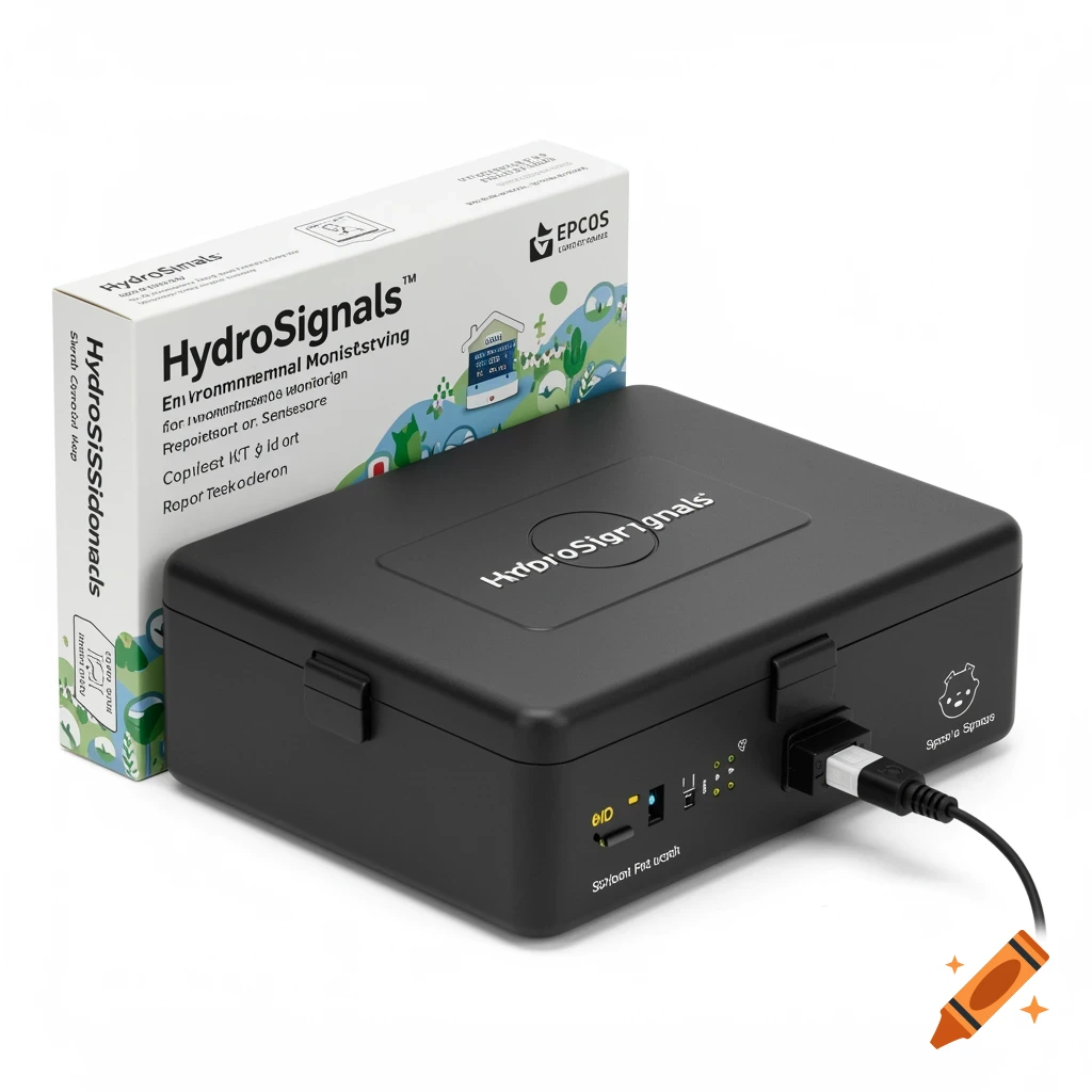Product box for HydroSignals sensor kit, designed for kids learning ...