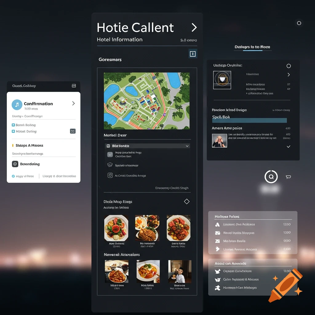 Hotel information system on Craiyon