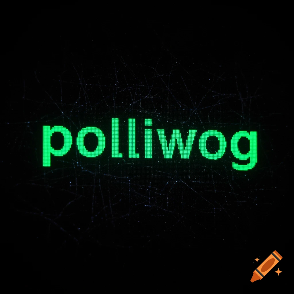 CAPTCHA text with the word 'polliwog' on Craiyon