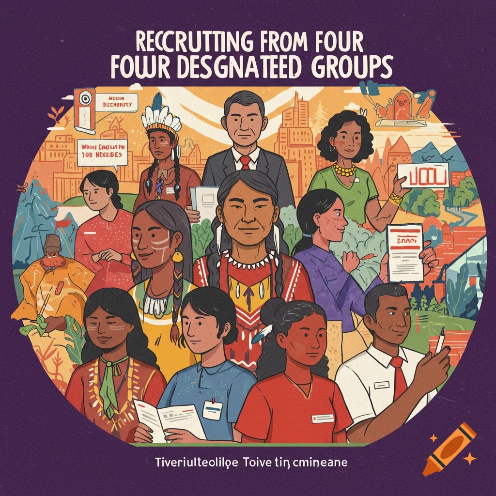 Diversity in recruitment featuring women, indigenous, disabled, and ...