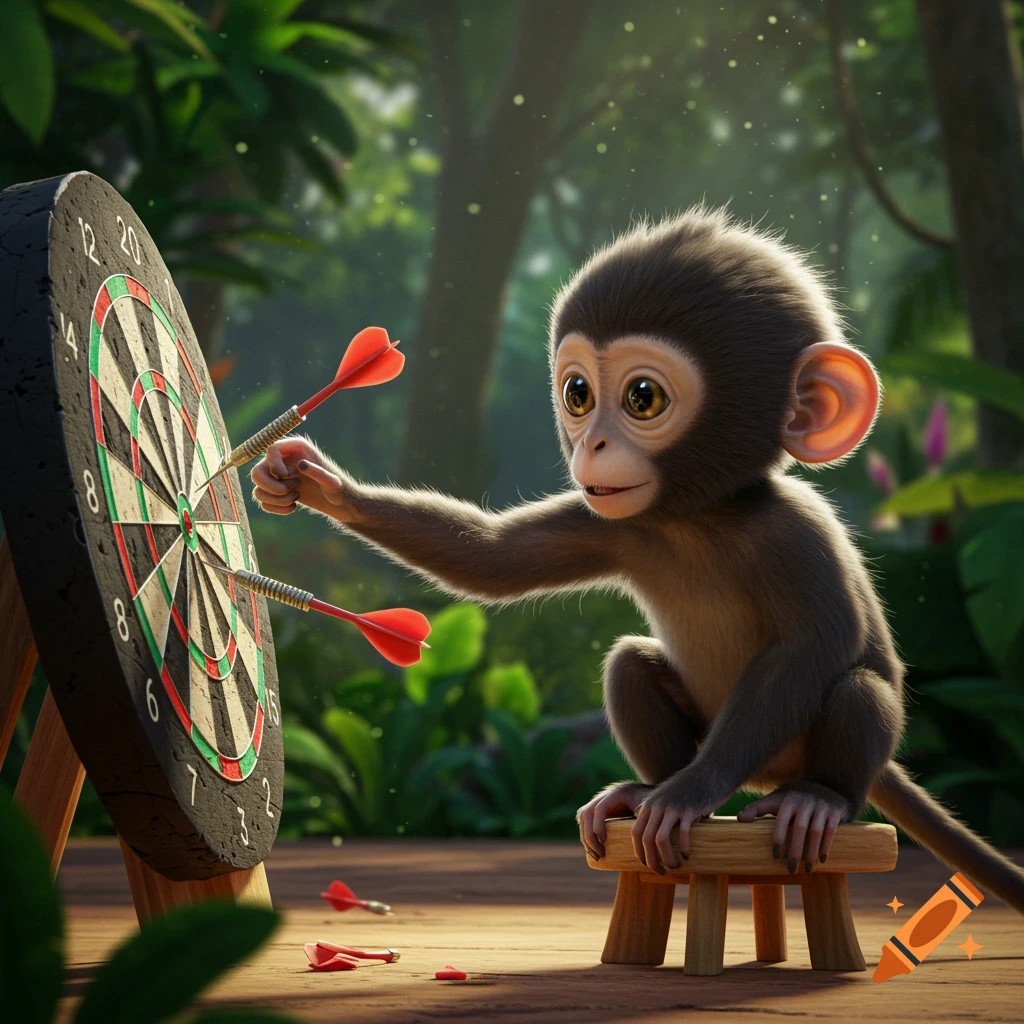 Monkey playing music on Craiyon