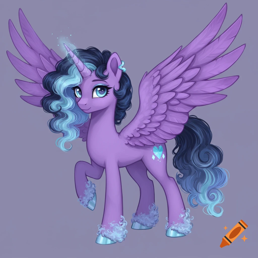 Cartoon illustration of two My Little Pony-style ponies, one pink ...