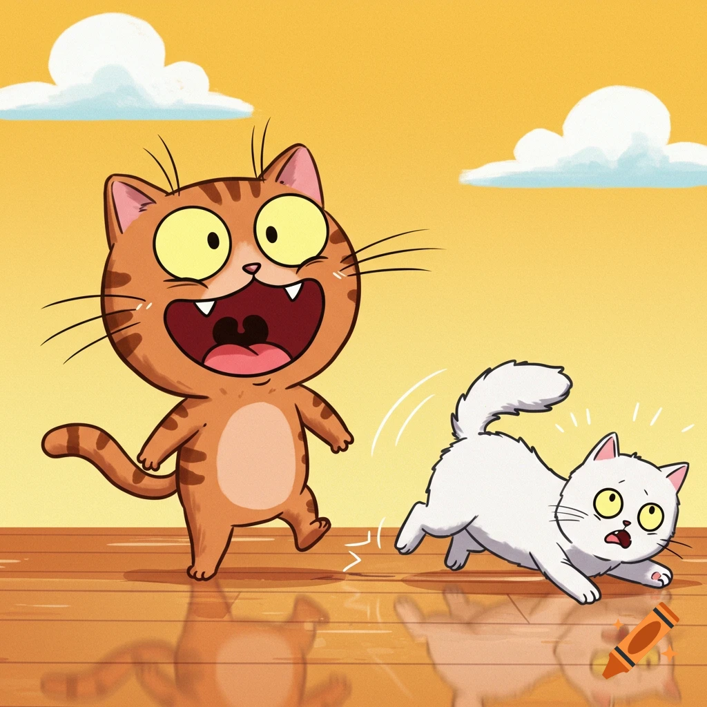 Cartoon Skinny Cat