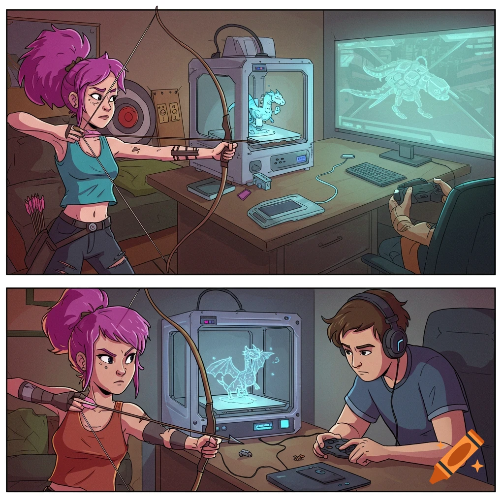 Cartoon vampire in 2000s teen fashion at house party on Craiyon