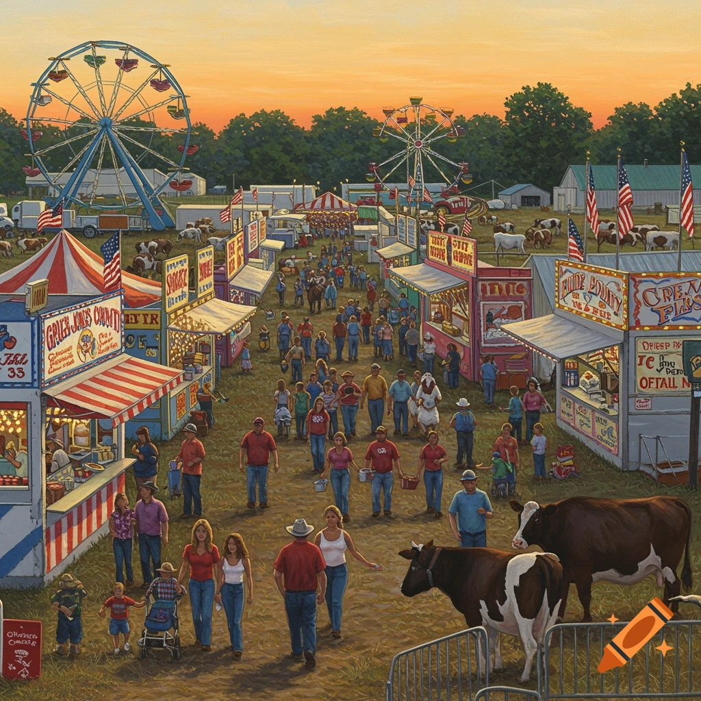 A large crowd gathered at an outdoor party with festive decorations. on ...