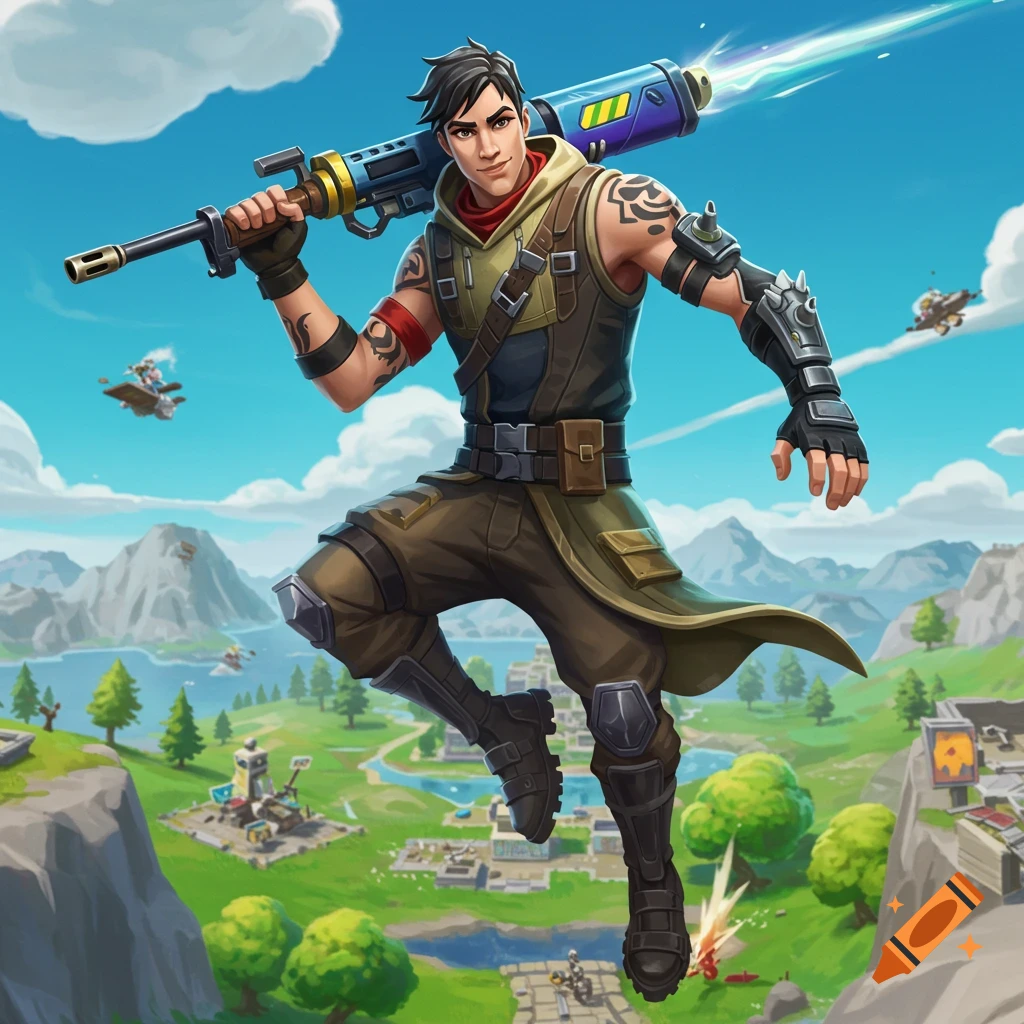 Fortnite character on Craiyon
