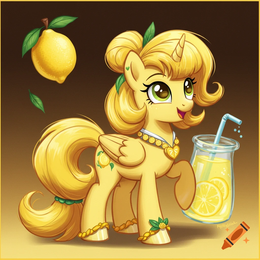 My Little Pony character Priscilla Lemons artistic rendition on Craiyon