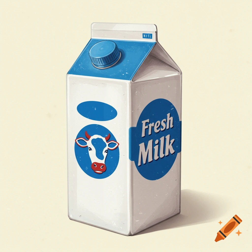 A giant almond milk carton styled as a fridge, with almonds and ...