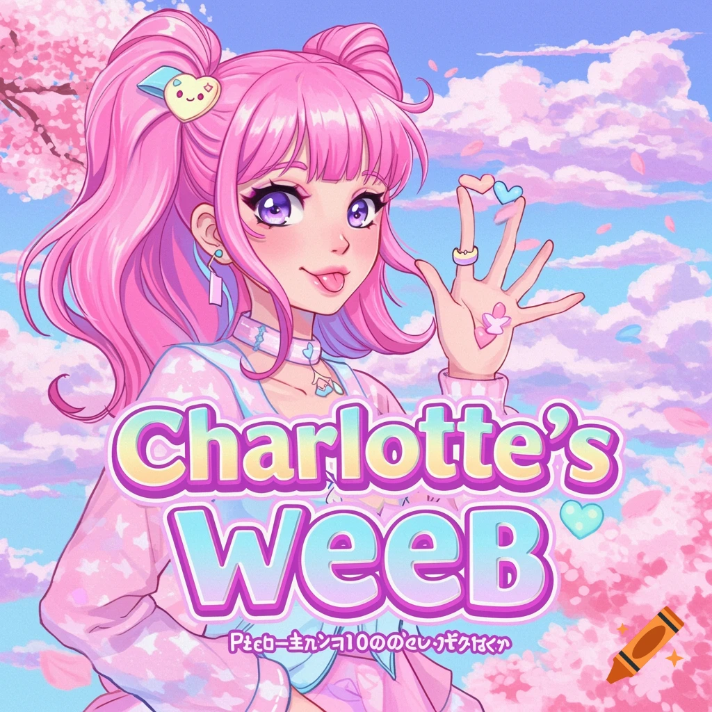 Book cover for Charlotte's Weeb on Craiyon