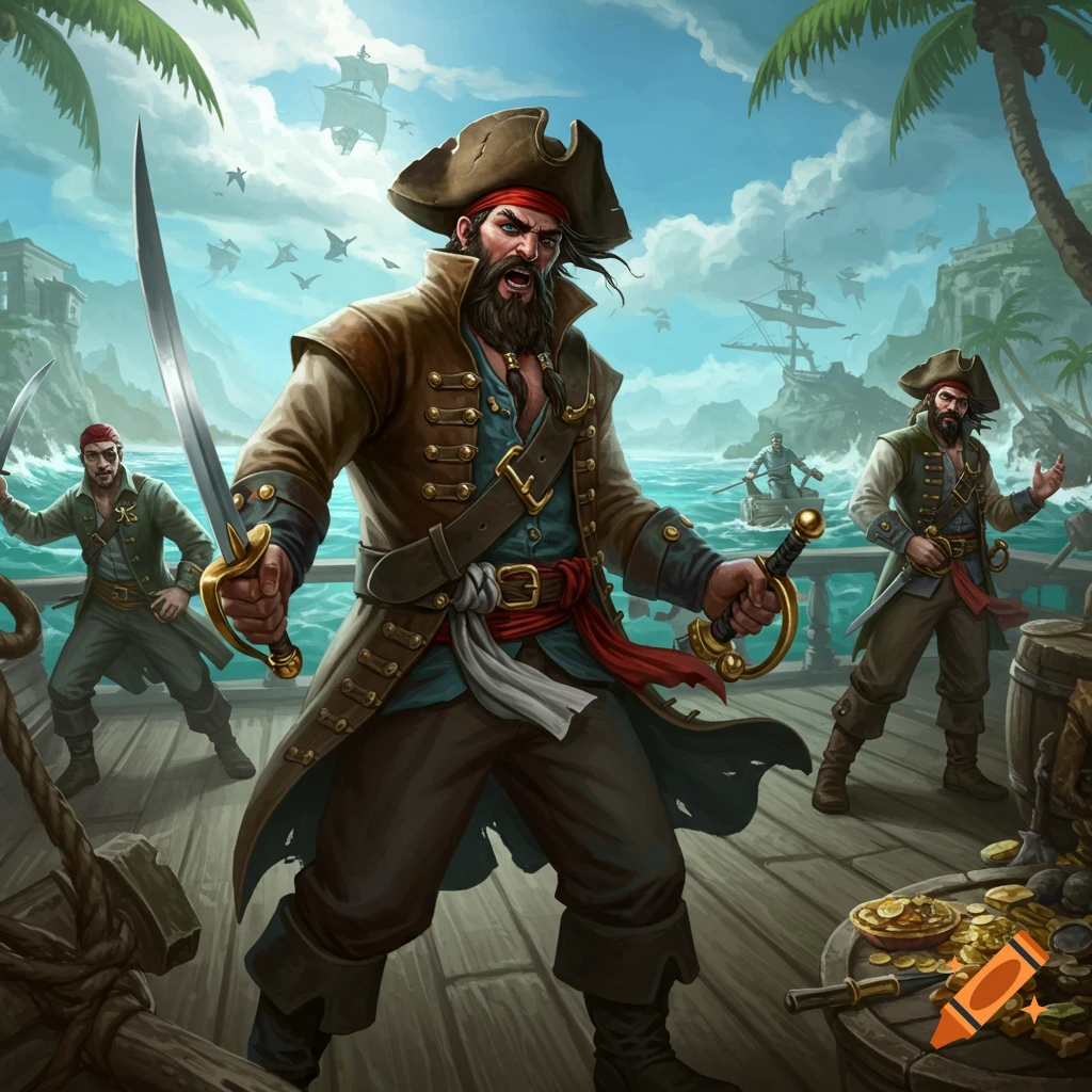 Pirate skull with Ace of Hearts eyepatch, die, Minecraft pickaxe, M16 ...