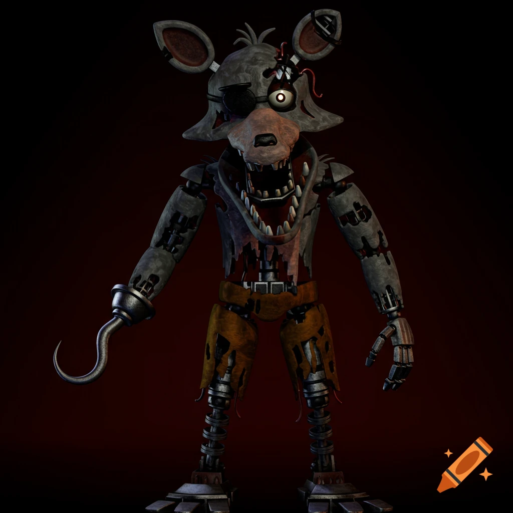 Freddy Fazbear with distorted features on Craiyon