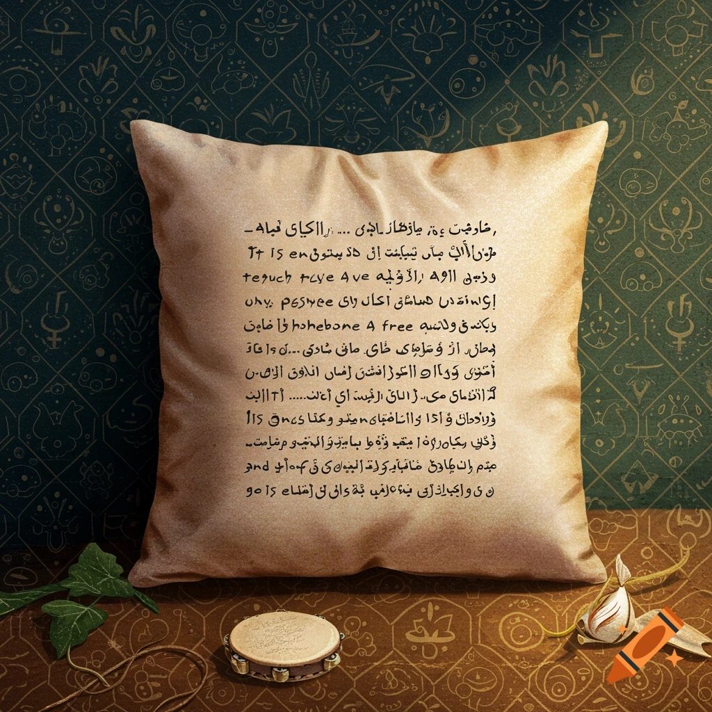 Abstract art with poetic text about memory and longing. on Craiyon