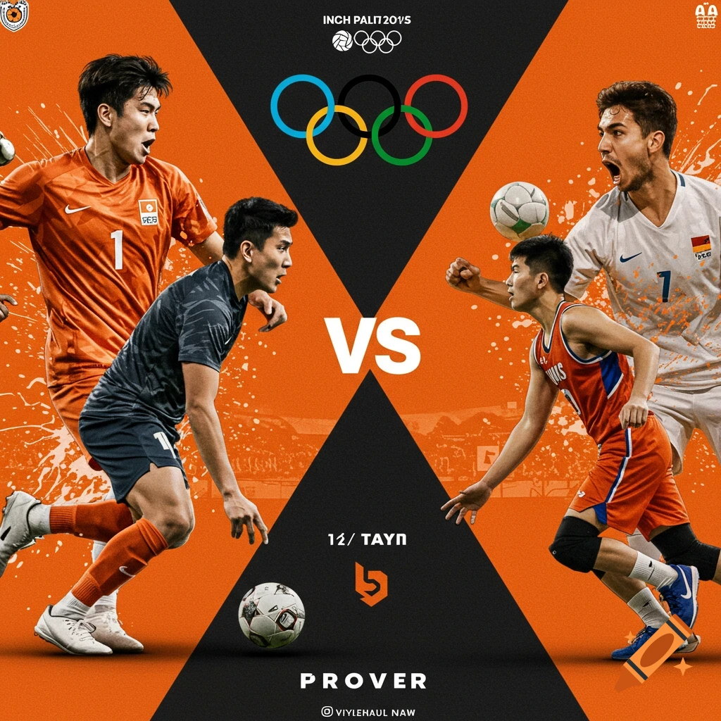Poster of athletes for teams EFFECTOR and PROVER with sports theme on ...