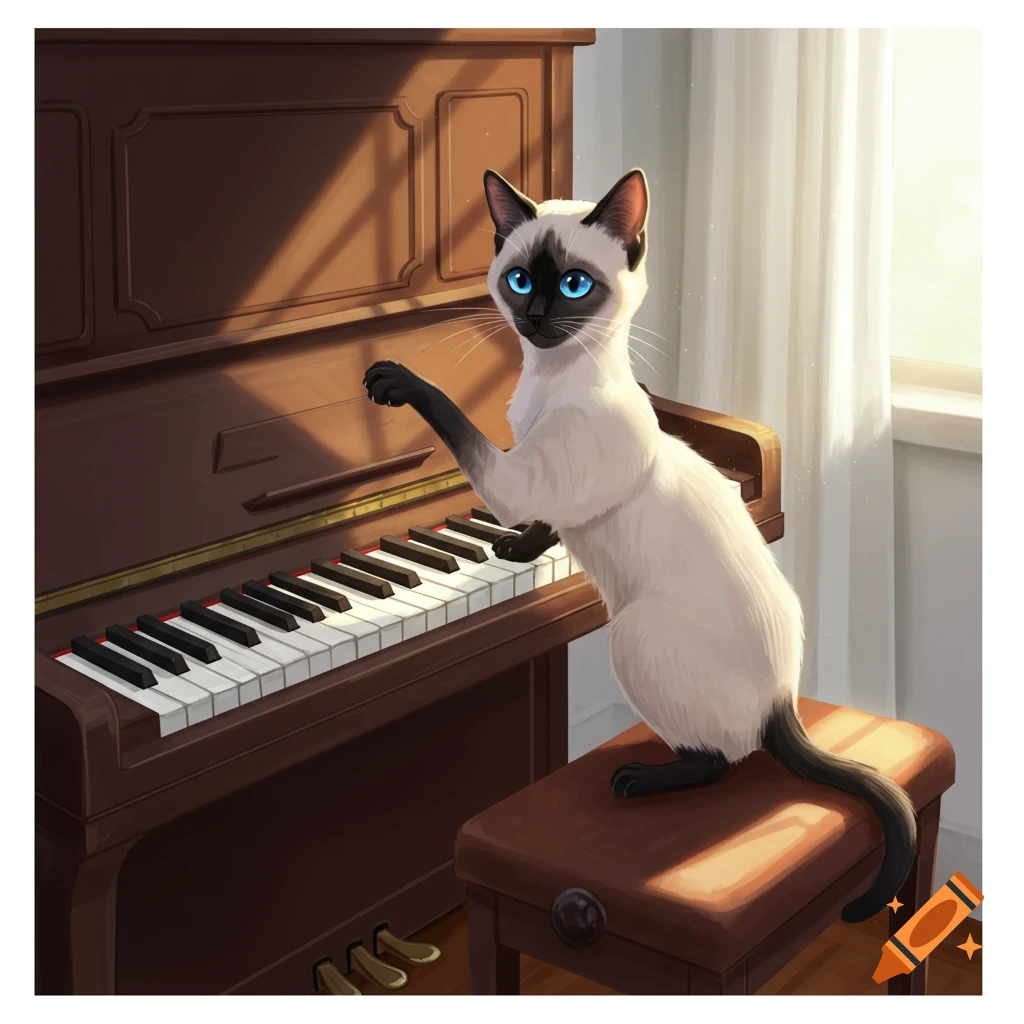 The Piano Playing Cat