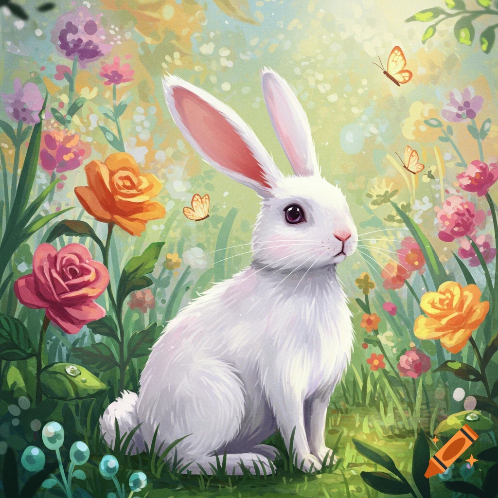 White rabbit on Craiyon