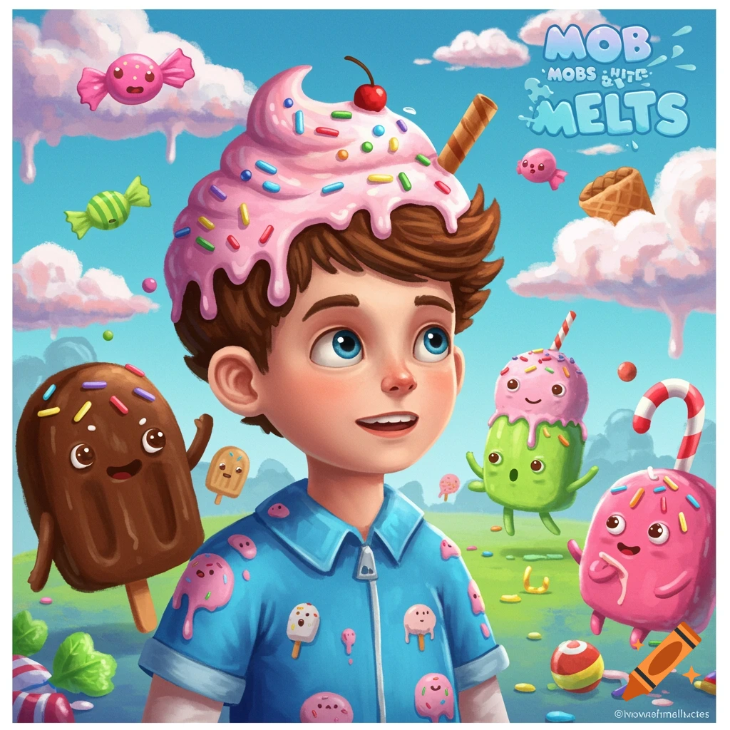 Ice cream themed boy on Craiyon