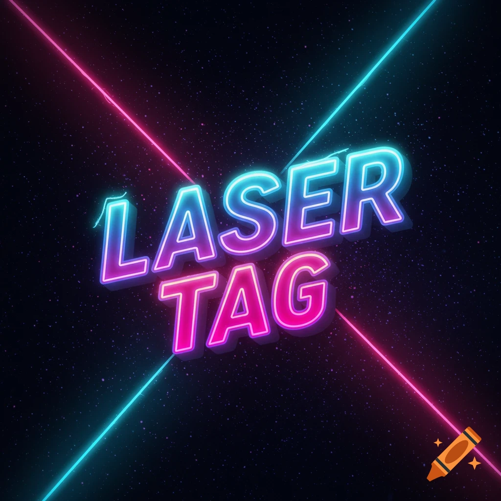 Laser tag text on Craiyon