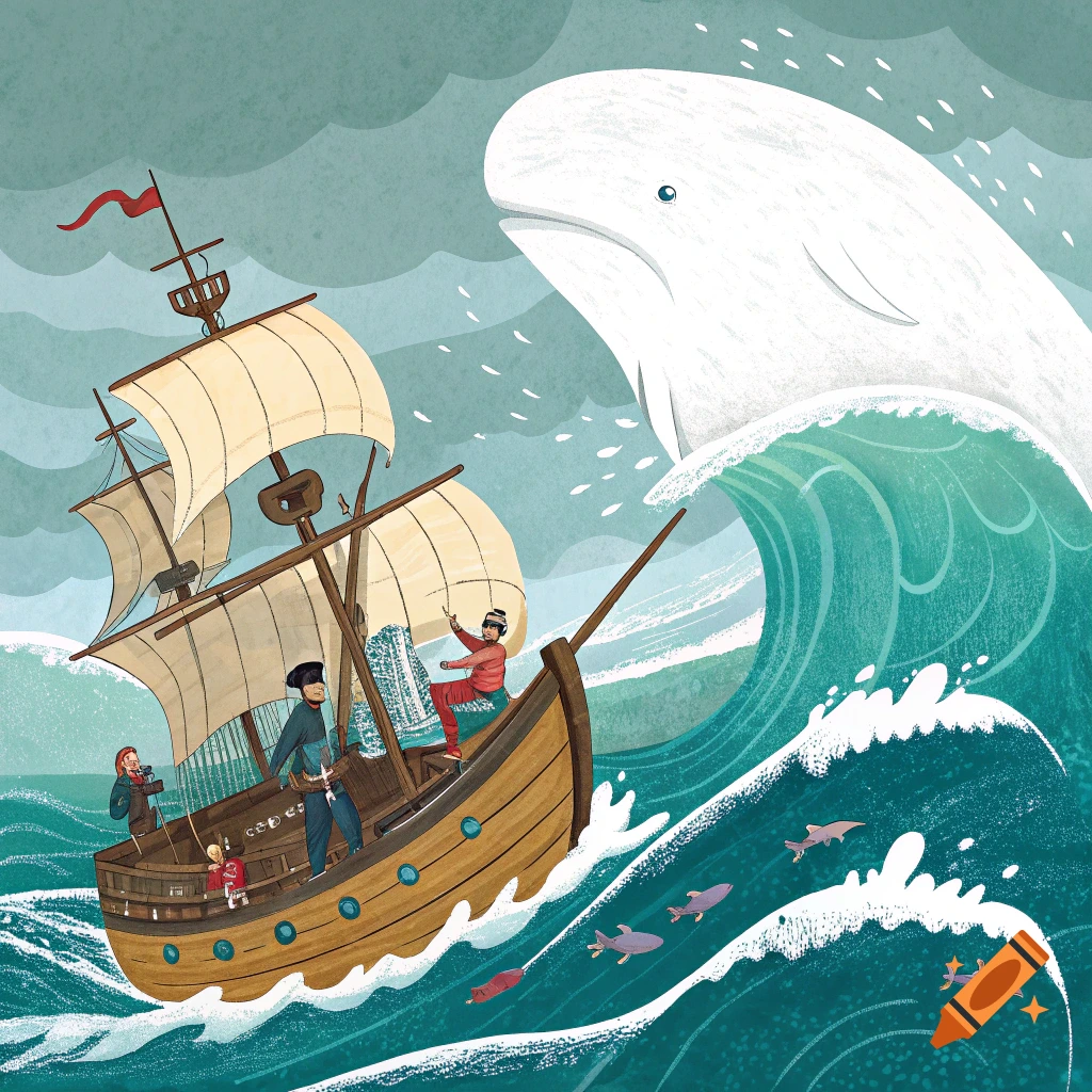 Pixar-style Moby Dick on Craiyon
