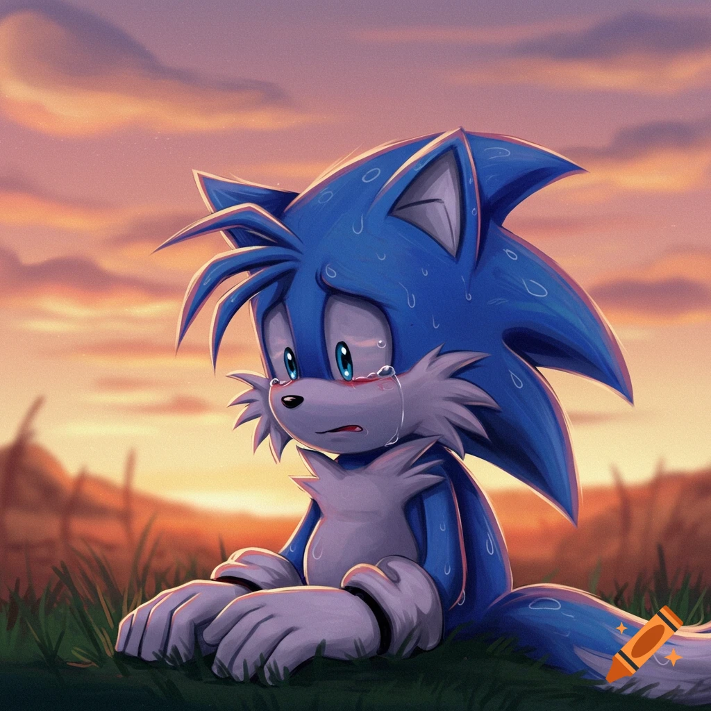 Tails from Sonic crying on Craiyon