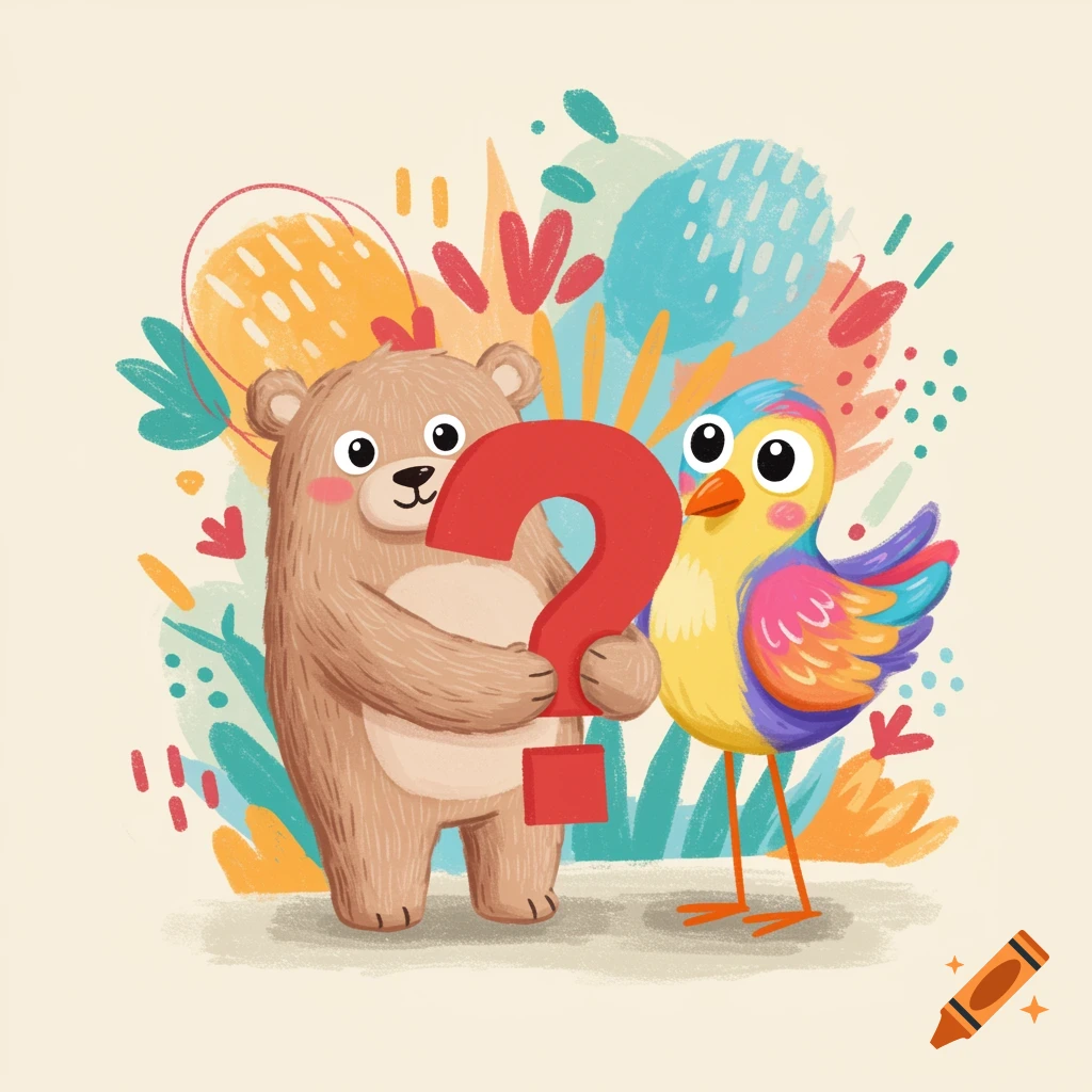 Image for kindergarten students to encourage responses on Craiyon