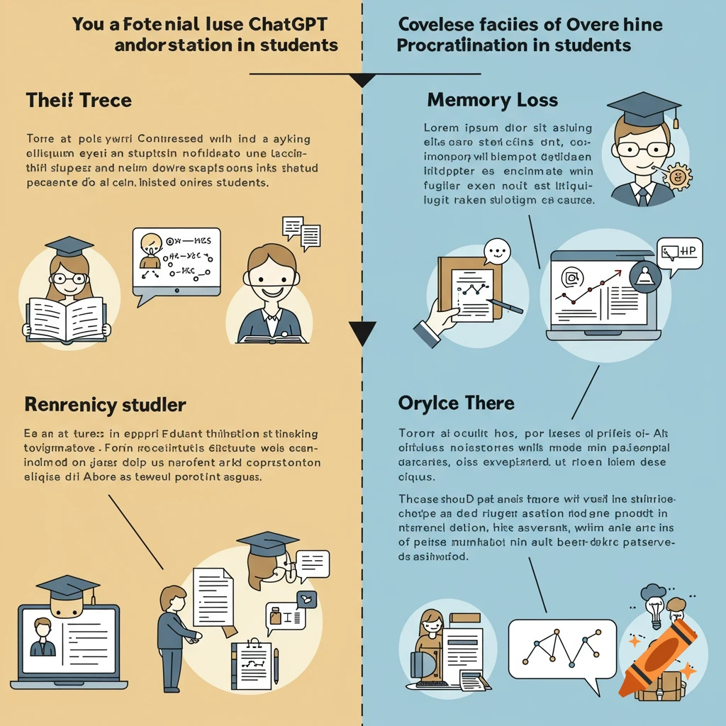 Infographic about ChatGPT's link to memory loss and procrastination in ...