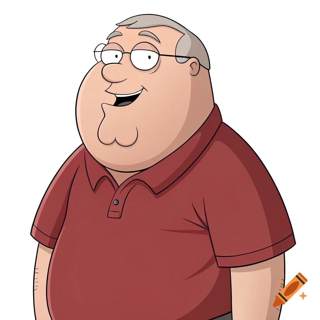 Old Peter Griffin drawing on Craiyon