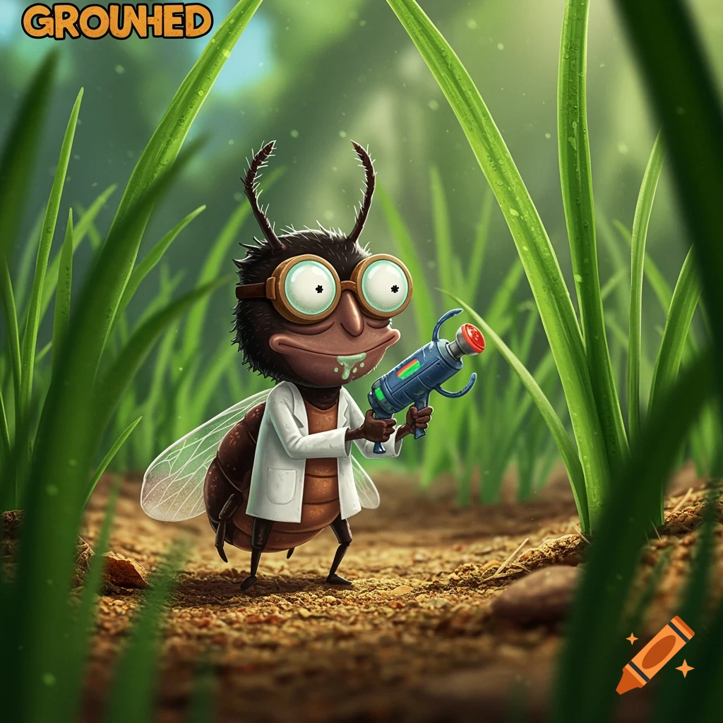 Tiny Pete from Grounded as Tiny Rick in Grounded art style on Craiyon