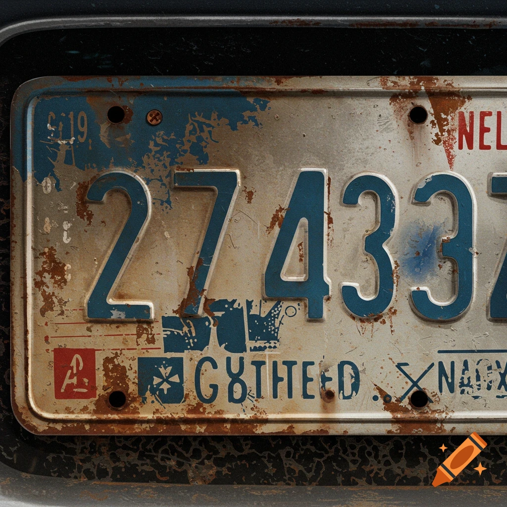 An Alabama license plate with the name NURIA and landscape art. on Craiyon