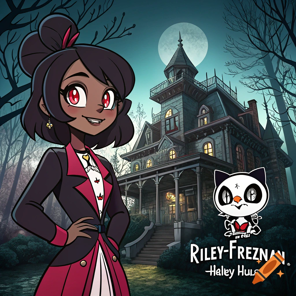 Riley Freeman in Hazbin Hotel Kuromi on Craiyon