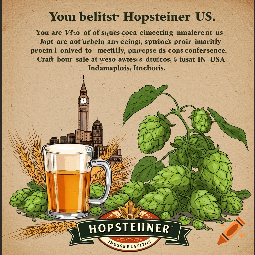 Hopsteiner presentation cover image featuring hops and Indianapolis for ...