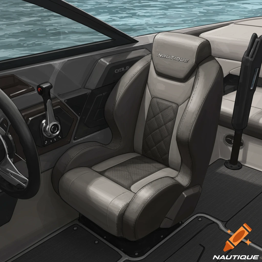 Helm seat for Nautique boat on Craiyon